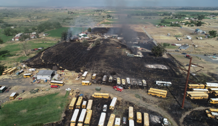 Large brush fire contained after forcing evacuations in Hermiston ...