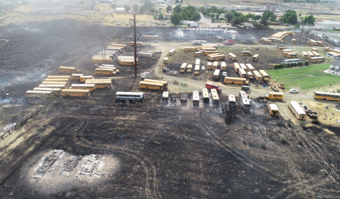 Large brush fire contained after forcing evacuations in Hermiston ...