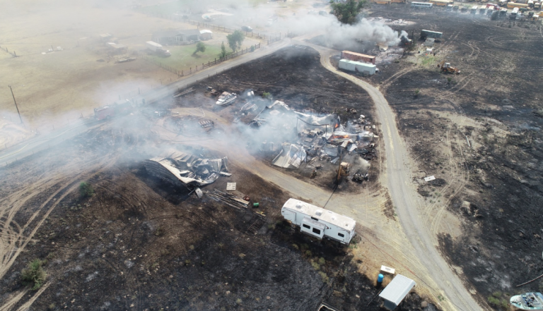 Large brush fire contained after forcing evacuations in Hermiston ...