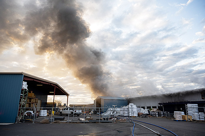 Firefighters Battling Warehouse Fire - Northeast Oregon Now
